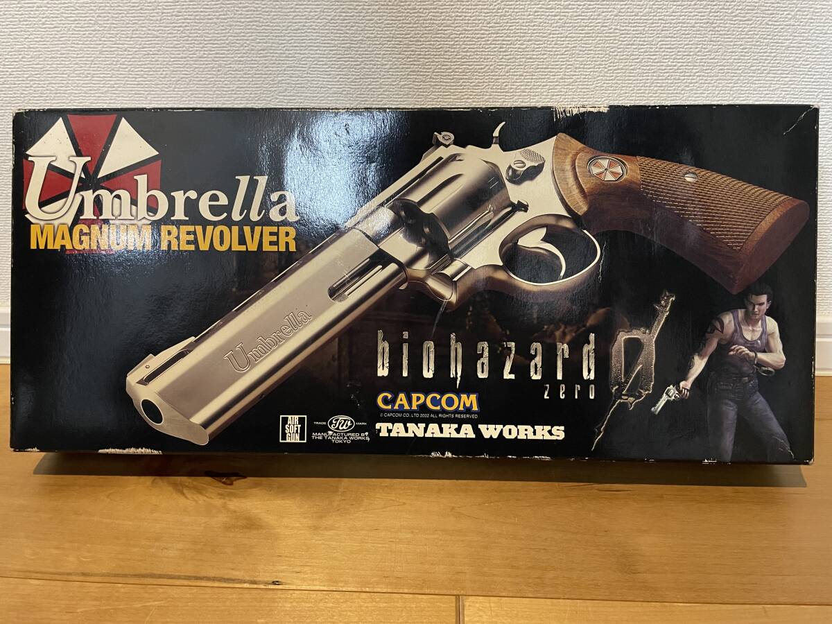 【やや傷や汚れあり】【中古】タナカ TANAKA WORKS バイオハザード0 アンブレラ マグナム 6インチ リボルバー ASGK ガスガン ...