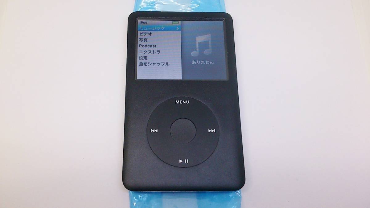 【目立った傷や汚れなし】美品 iPod classic 80GB ブラック(外装一式 バッテリー新品) 第6世代 MB147J 動作品 本体の ...