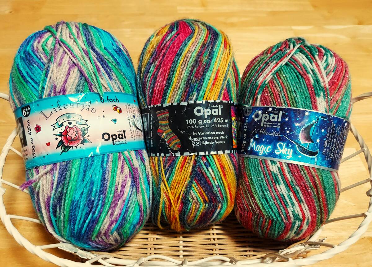 【やや傷や汚れあり】D-m＊ソックヤーンUSED＊【Opal(オパール) Lifestyle・Hundertwasser・Magic Sky】2玉組の落札情報詳細 - Yahoo!オークション ...