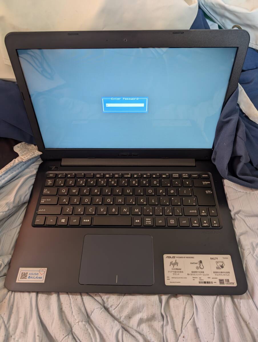 【傷や汚れあり】ASUS R417Y AMD E2-7015 R2-Graphics 1.50GHz 4GB eMMC 64GB 14型 ...