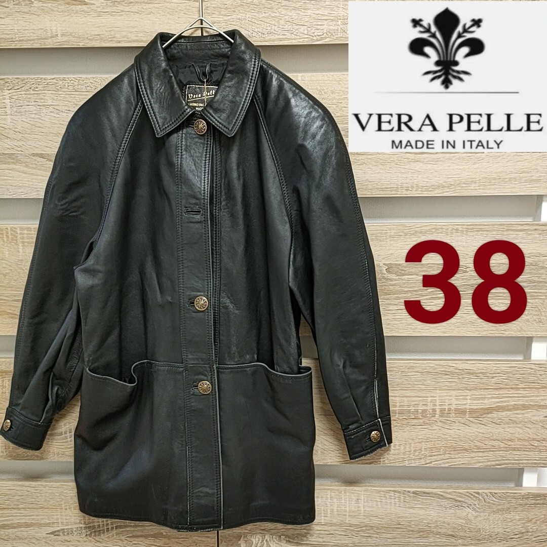 【やや傷や汚れあり】VERA PELLE（ベラペレ）イタリア製レザージャケット 38サイズ②（45）Peruzzi 60の落札情報詳細 - Yahoo!オークション落札価格検索 オークフリー