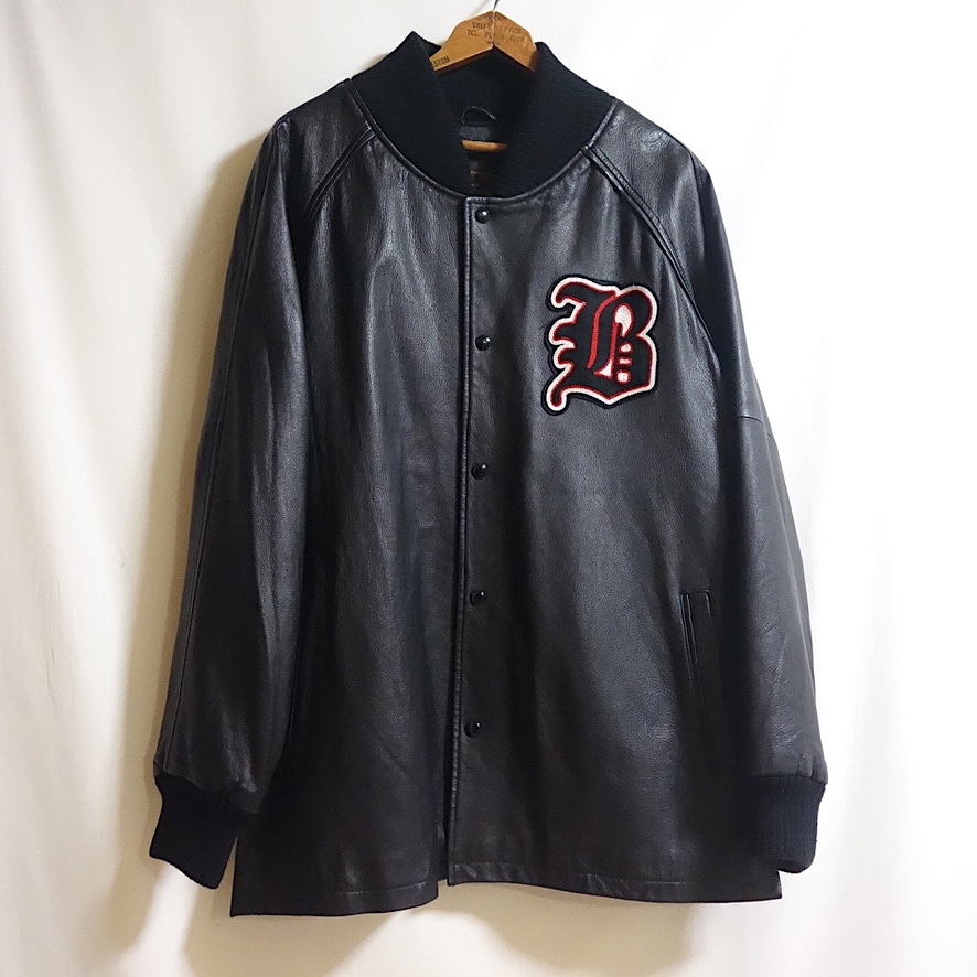 【目立った傷や汚れなし】【BACK STREET CRAWLER オールレザー ファラオ ジャケット XL】羊革 コート スタジャン バック ...