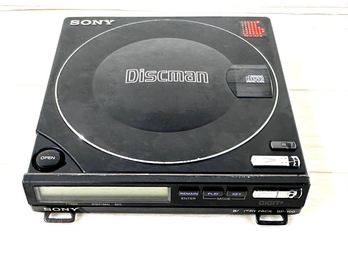 【全体的に状態が悪い】D235★ SONY ソニー Discman ディスクマン ポータブルCDプレーヤー D-100 バッテリ BP-100 ...