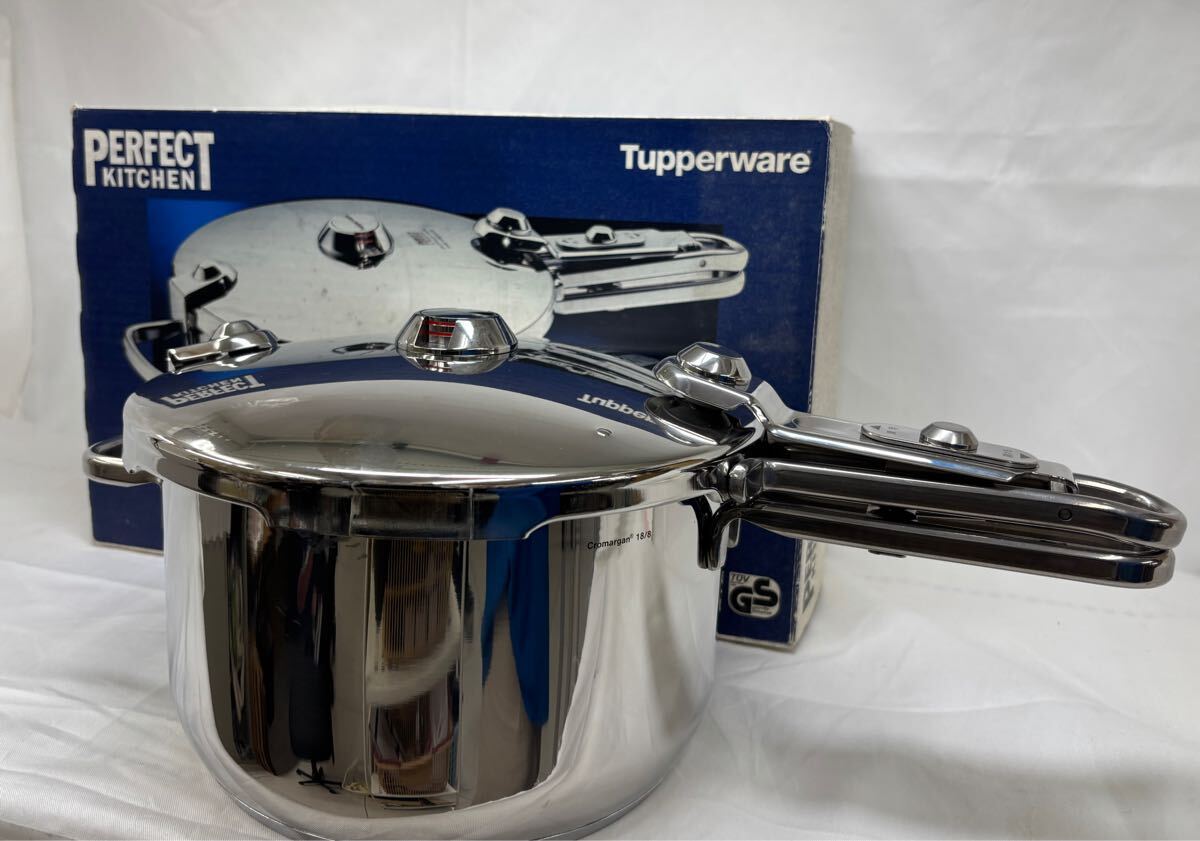 【未使用に近い】片手圧力鍋 タッパーウェア 圧力鍋 4.8リットル 片手鍋 調理器具 家庭用圧力鍋 家庭用 パーフェクトキッチン Tupperware PERFECT KITCHENの落札情報 ...