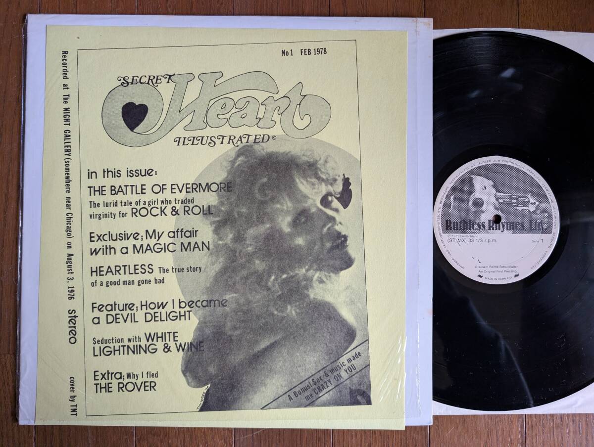 【目立った傷や汚れなし】【LP】HEART(番号無米国製RUTHLESS RHYMES LTD1978年SECRET ILLUSTRATED ...