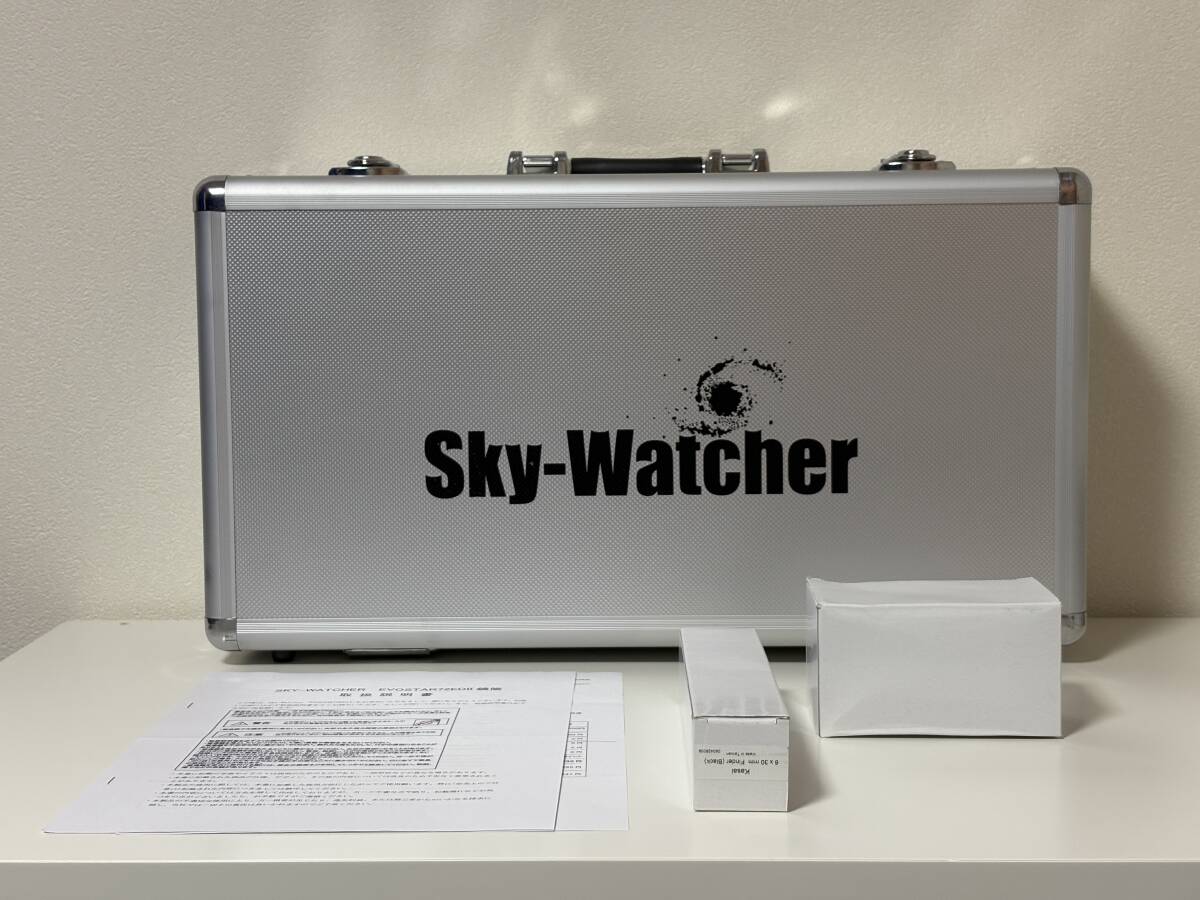 【目立った傷や汚れなし】使用1回のみ スカイウオッチャー SkyWatcher EVOSTAR 72EDII 鏡筒 笠井トレーディング 6x30mmファインダー&リングブラケット式支持脚付の ...