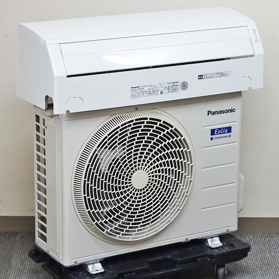 【傷や汚れあり】Panasonic【CS-J223D】パナソニック Eolia エオリア ナノイーX搭載 無線LAN内蔵 ルームエアコン 2.2kW おもに6畳用 2023年製 中古品の落札 ...