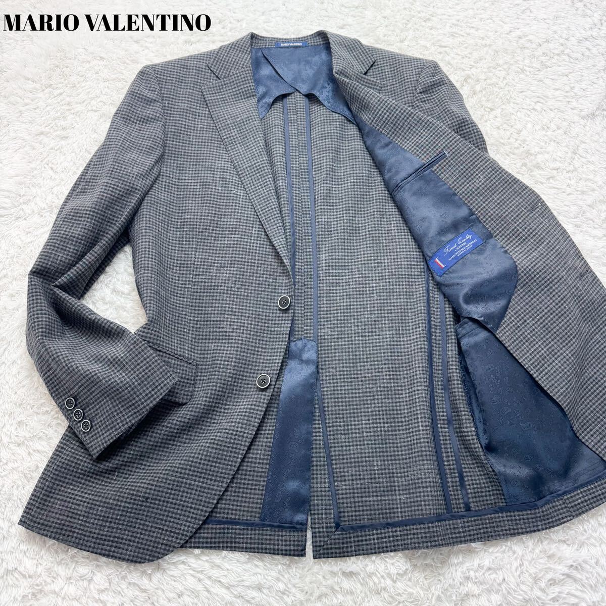 【目立った傷や汚れなし】XL相当 MARIO VALENTINO テーラードジャケット リネン 裏地 ペイズリー柄 パイピング チェック ジャケット 春 ビジネスの落札情報詳細 - Yahoo ...