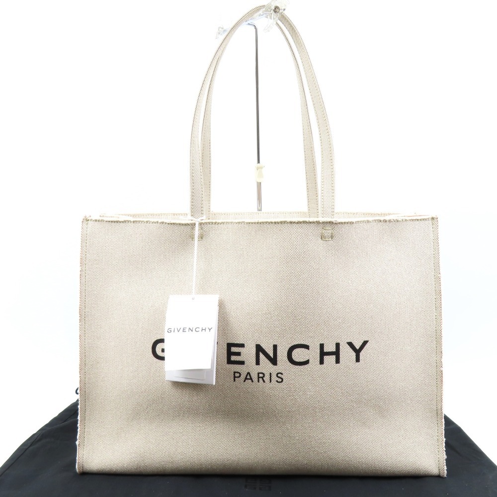 【未使用】97244★1円スタート★GIVENCHY ジバンシィ 未使用 ロゴ ショルダーバッグ タグ付き トートバッグ キャンバス ナチュラルの落札情報詳細 - Yahoo!オークション落札 ...