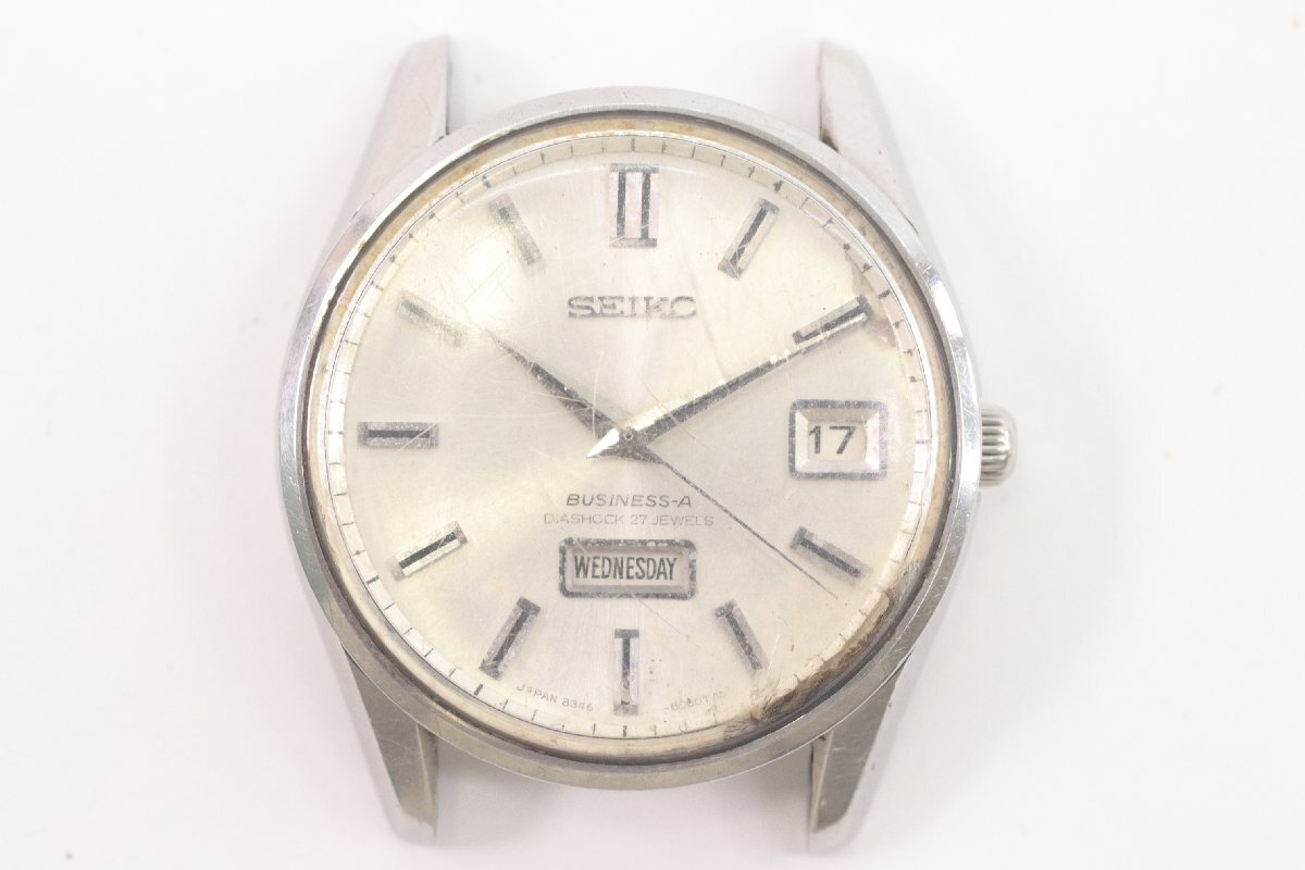 【傷や汚れあり】SEIKO セイコー BUSINESS-A ビジネスエース 8346-8030 自動巻き デイデイト メンズ 腕時計 フェイスのみ アンティーク 稼働品 5428-HAの落札 ...