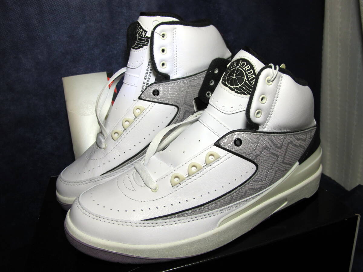 【未使用】新品 NIKE AIR JORDAN 2 RETRO "PYTHON"/ エア ジョーダン2 レトロ 27.0cm 白×銀×黒 ...