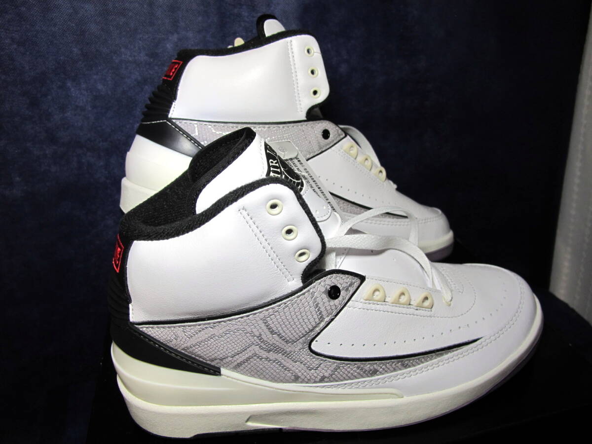【未使用】新品 NIKE AIR JORDAN 2 RETRO "PYTHON"/ エア ジョーダン2 レトロ 27.0cm 白×銀×黒 ...