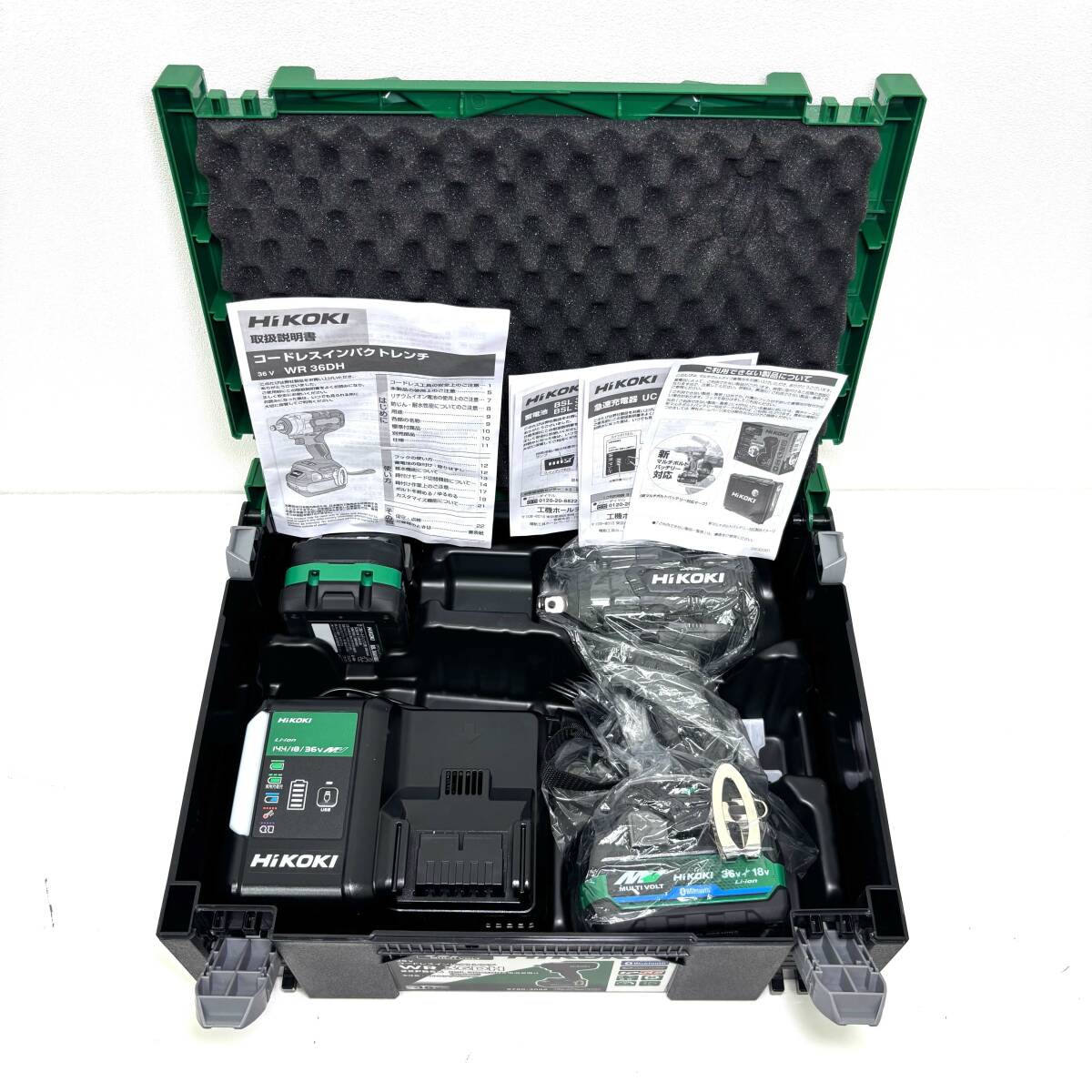 【未使用】 未使用品 HIKOKI ハイコーキ インパクトレンチ 36V WR36DH 2XPBSZ 充電器 バッテリー 2個 電動工具 ドライバー DIY 美品 【9241】の落札情報詳細 ...