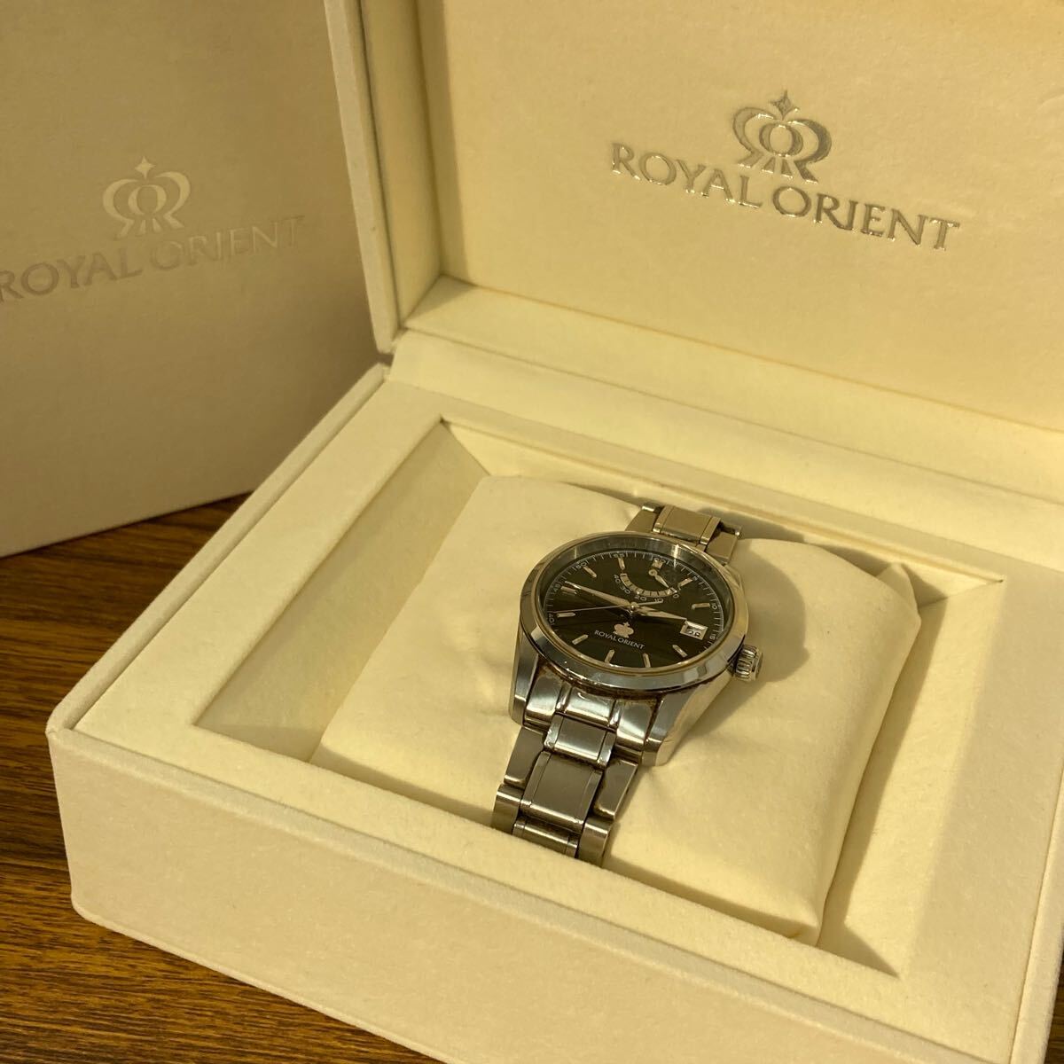 【やや傷や汚れあり】ROYAL ORIENT 腕時計 稼働品 自動巻き 黒文字盤 パワーリザーブ WE0011EK メンズ腕時計 中古品 ロイヤルオリエントの落札情報詳細 - Yahoo ...