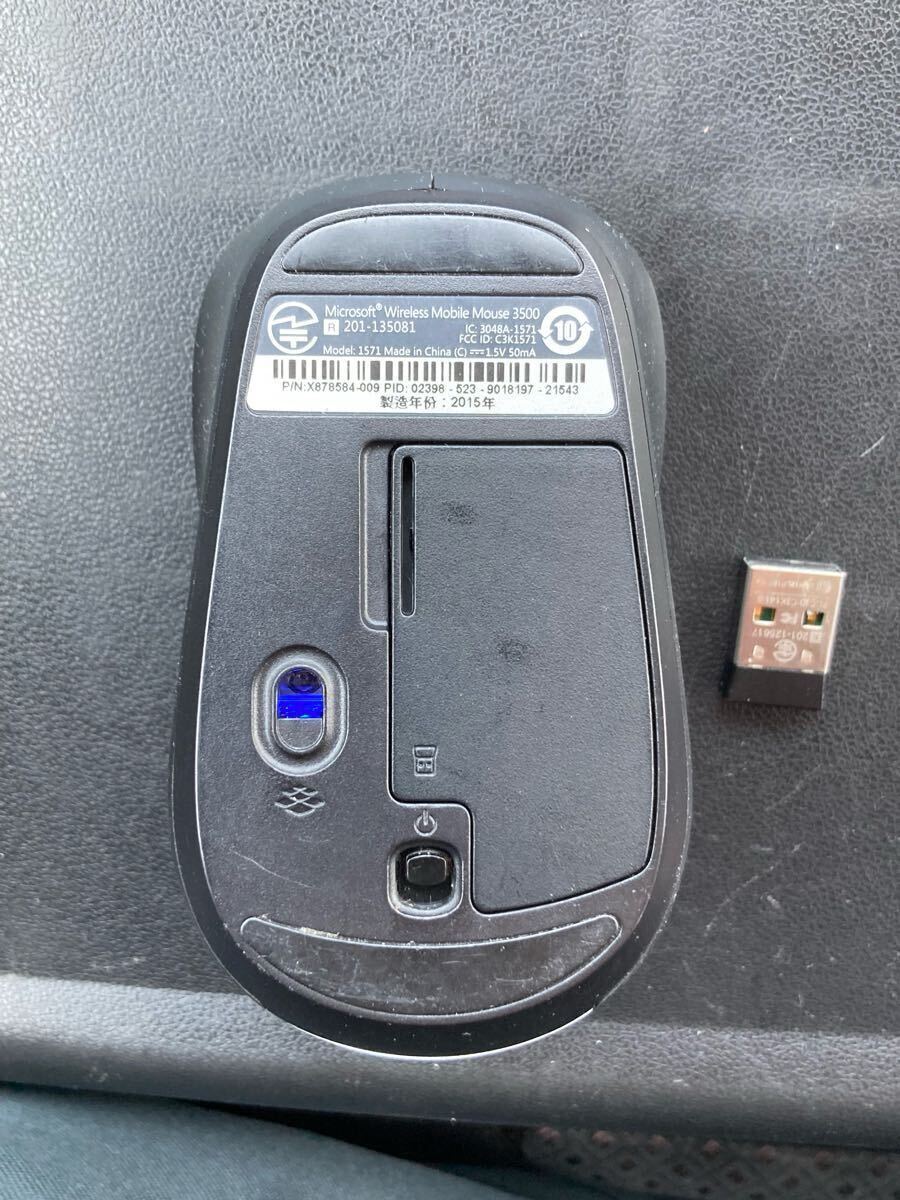 【やや傷や汚れあり】Microsoftマイクロソフト ワイヤレス モバイル マウス 3500 Model 1571の落札情報詳細 ...