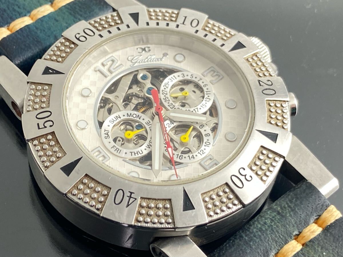 【傷や汚れあり】[A1507]1円～☆メンズ腕時計 AUTOMATIC ガルーチ Gallucci スケルトンオートマチック 動作品の落札情報 ...