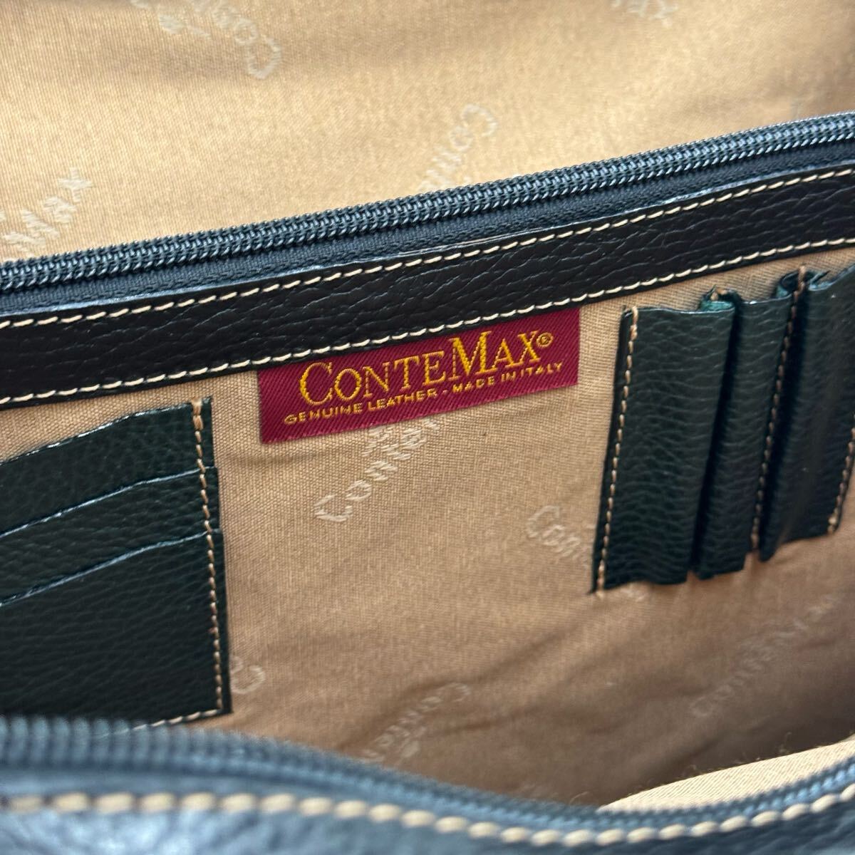 【目立った傷や汚れなし】L ☆ 高級感溢れる!! 'イタリア製' ConteMax コンテマックス ゴールド金具 レザー 2WAY ビジネス ...