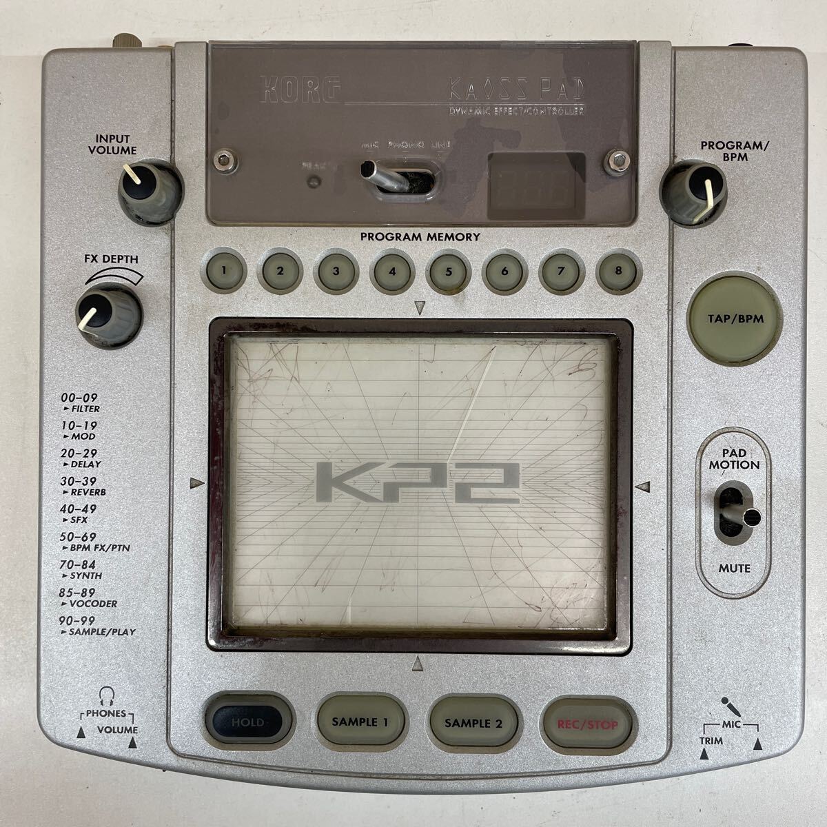 【全体的に状態が悪い】【A-2】 KORG KP-2 KAOSS PAD 2 DJエフェクター コルグ カオスパッド 通電未確認 動作不明 ...