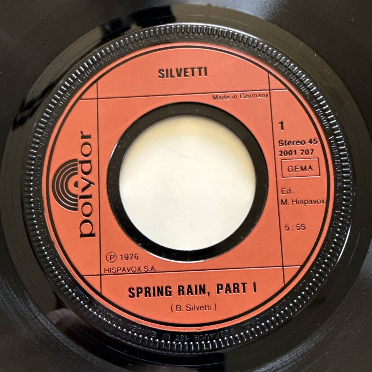 【目立った傷や汚れなし】Silvetti - Spring Rain Part 1&2 ☆ドイツORIG 7″☆ロングバージョン！！激レア☆ ...