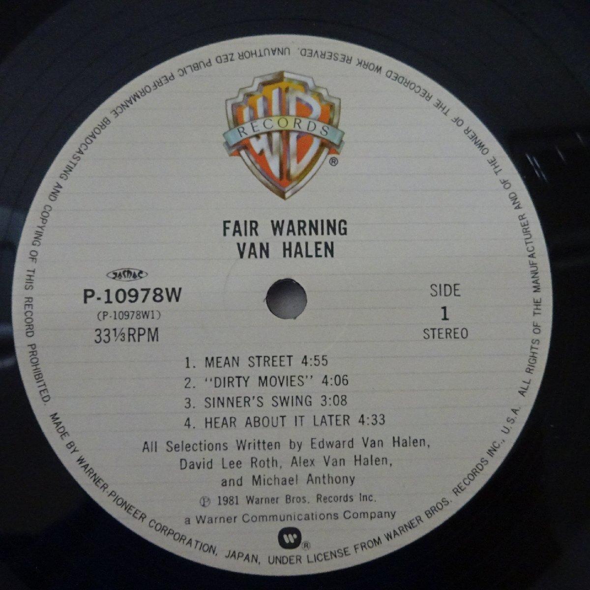 【やや傷や汚れあり】11225008;【美盤/帯付き】Van Halen / Fair Warning 戒厳令の落札情報詳細 - Yahoo!オークション落札価格検索 オークフリー