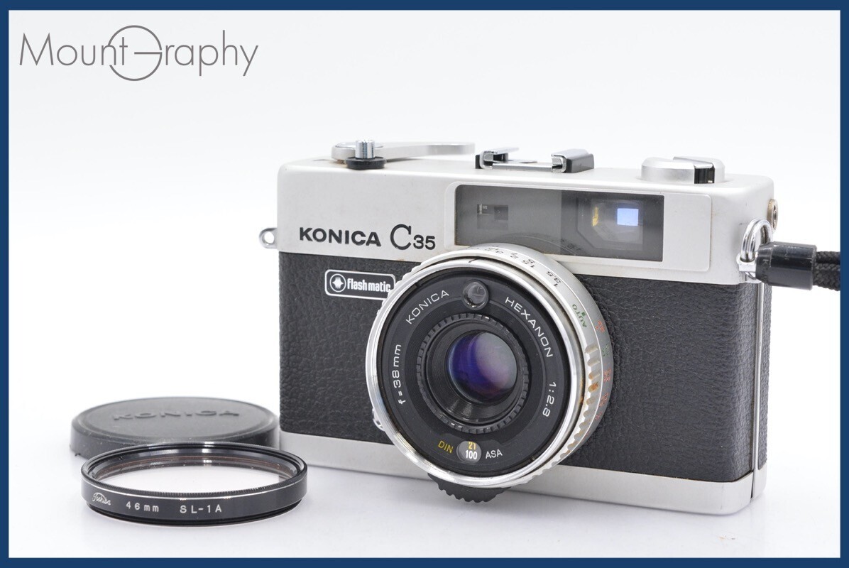 【やや傷や汚れあり】★極上美品★ コニカ Konica C35 Flash matic 38mm F2.8 ストラップ、レンズフィルター、キャップ付属 ★完動★同梱可 #tk4573の落札情報 ...