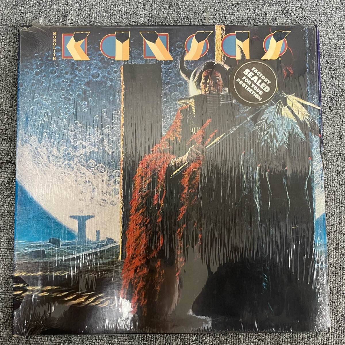 【やや傷や汚れあり】USオリジLP! シュリンク付き Kansas / Monolith 79年【Kirshner FZ 36008】カンサス ...