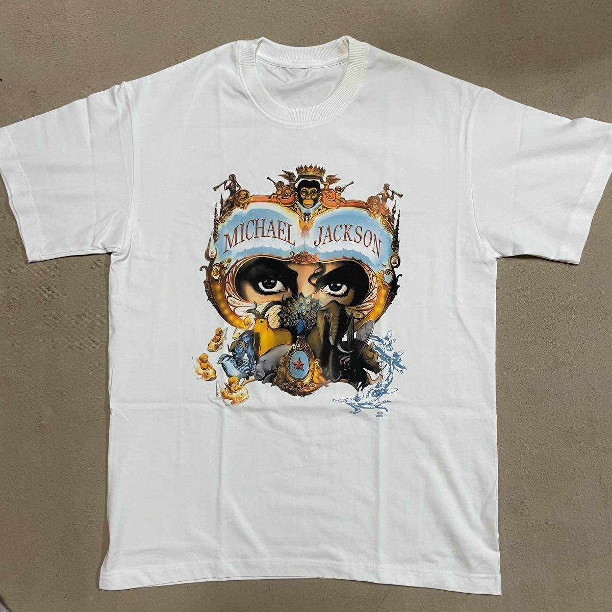 【未使用に近い】マイケルジャクソン michael jackson janet tシャツ マイケル デンジャラスツアー ツアーT nirvana NIN XL bjork akira ...