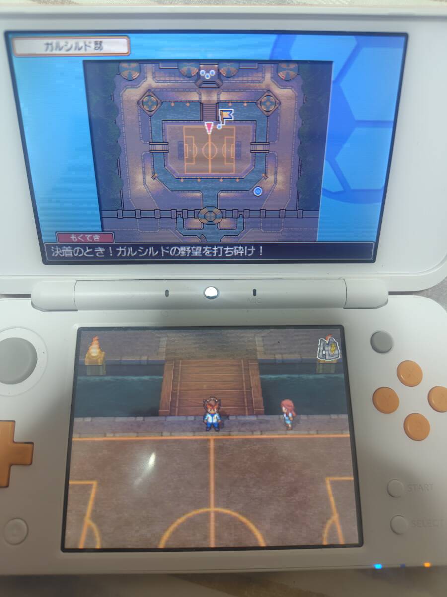 【やや傷や汚れあり】【希少】New2DSLLホワイト×オレンジ 本体のみ イナズマイレブン3DS4作品のダウンロード版ソフト付き 一部 ...