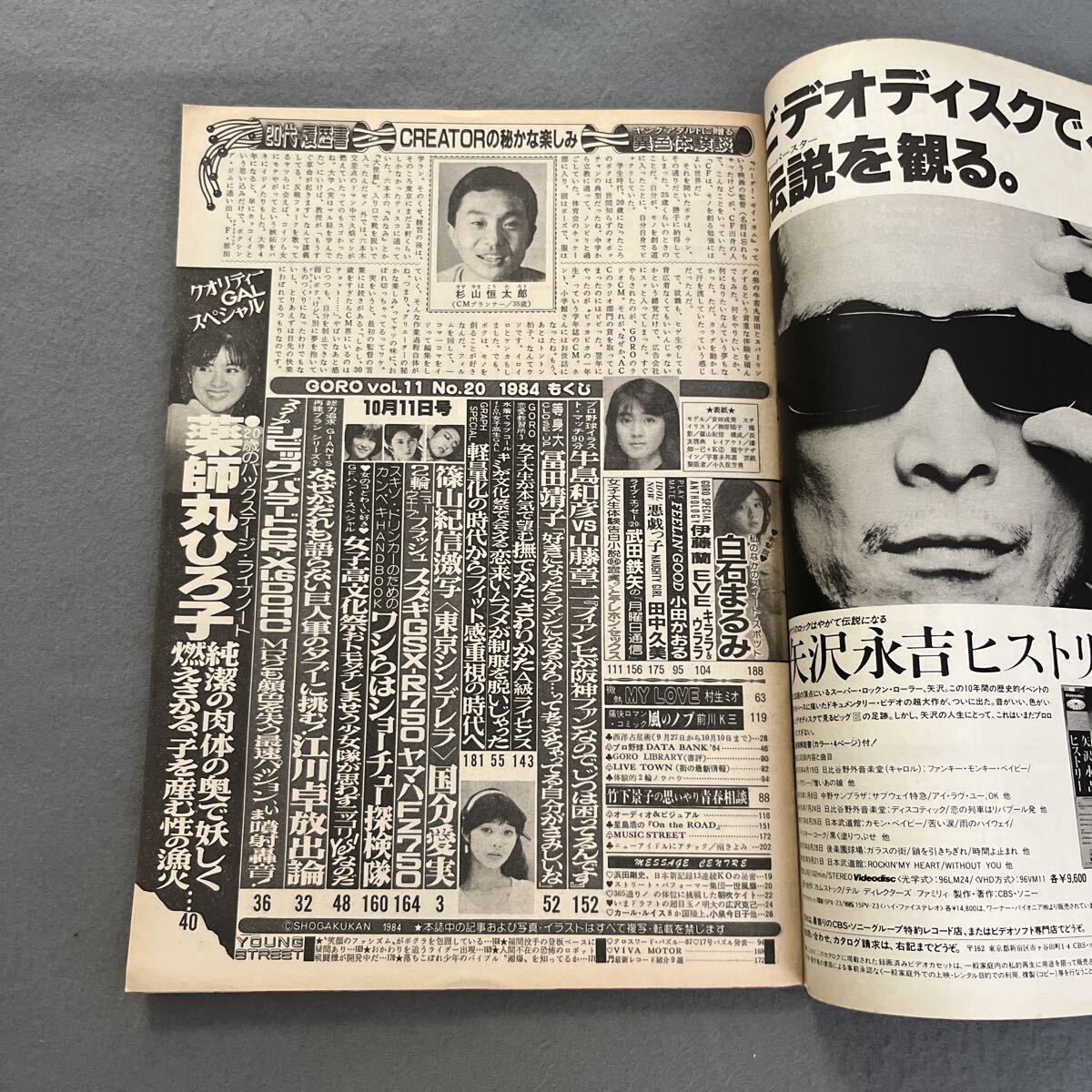 【傷や汚れあり】GORO 昭和59年10月11日発行 NO.20 ゴロー メンズ 芸能人 アイドル 薬師丸ひろ子 白石まるみ 江川卓 伊藤蘭 田中久美の落札情報詳細 - Yahoo ...