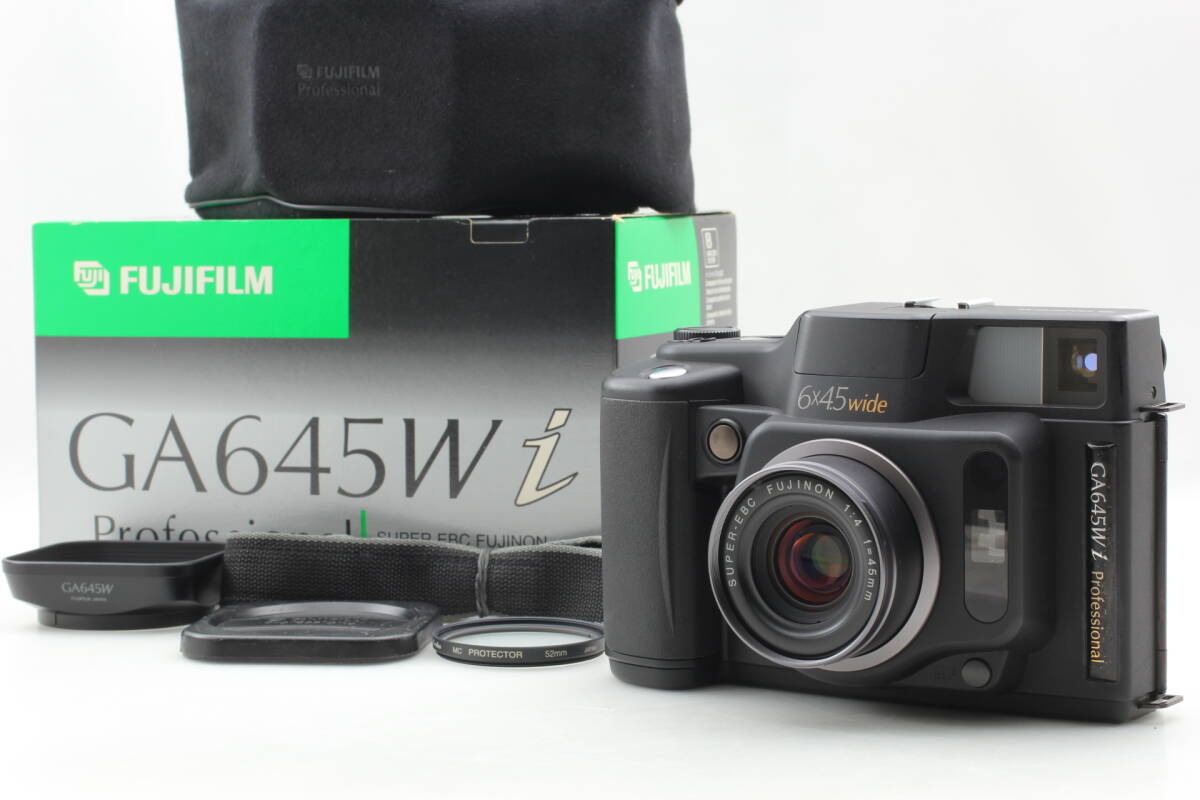 【目立った傷や汚れなし】箱付 !! 富士フィルム FUJIFILM GA645 Wi GA645Wi 中判カメラ フィルムカメラ フード ...