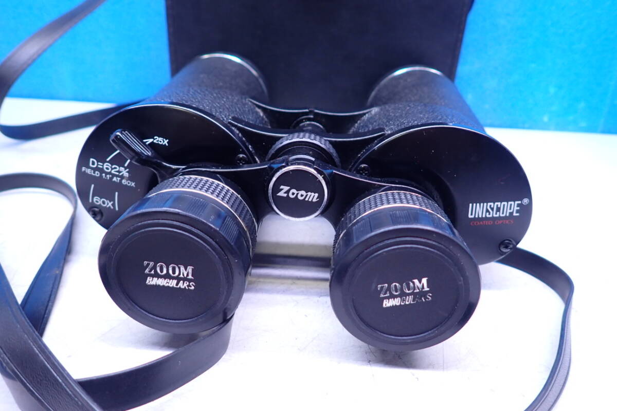【やや傷や汚れあり】D1024#UNISCOPE/ユニスコープ 双眼鏡 BINOCULARS COATED OPTICS/25X-60X/D ...