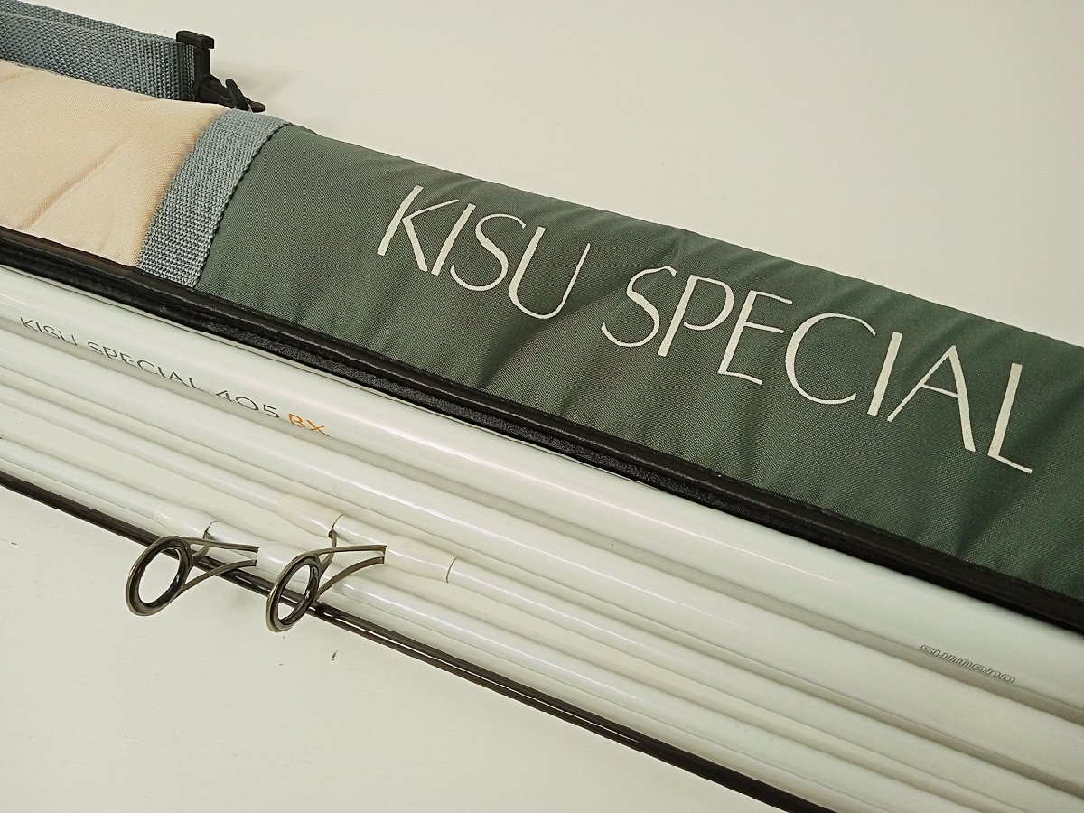【傷や汚れあり】[1D-710-003] SHIMANO シマノ キススペシャル 405BX 替穂先+ロッドケース付 投げ竿 キズ有 中古の ...
