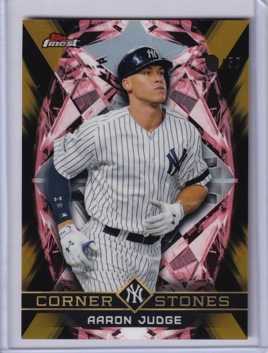 【目立った傷や汚れなし】AARON JUDGE 50枚限定 2018 TOPPS FINEST CORNER STONES GOLD ...