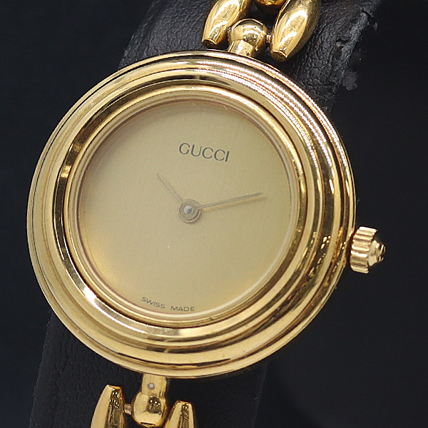 【やや傷や汚れあり】1円 保/箱付 稼働 良品 グッチ チェンジベゼル 11/12.2 ゴールド文字盤 QZ レディース腕時計 5238200 10DIT KTUの落札情報詳細 - Yahoo ...