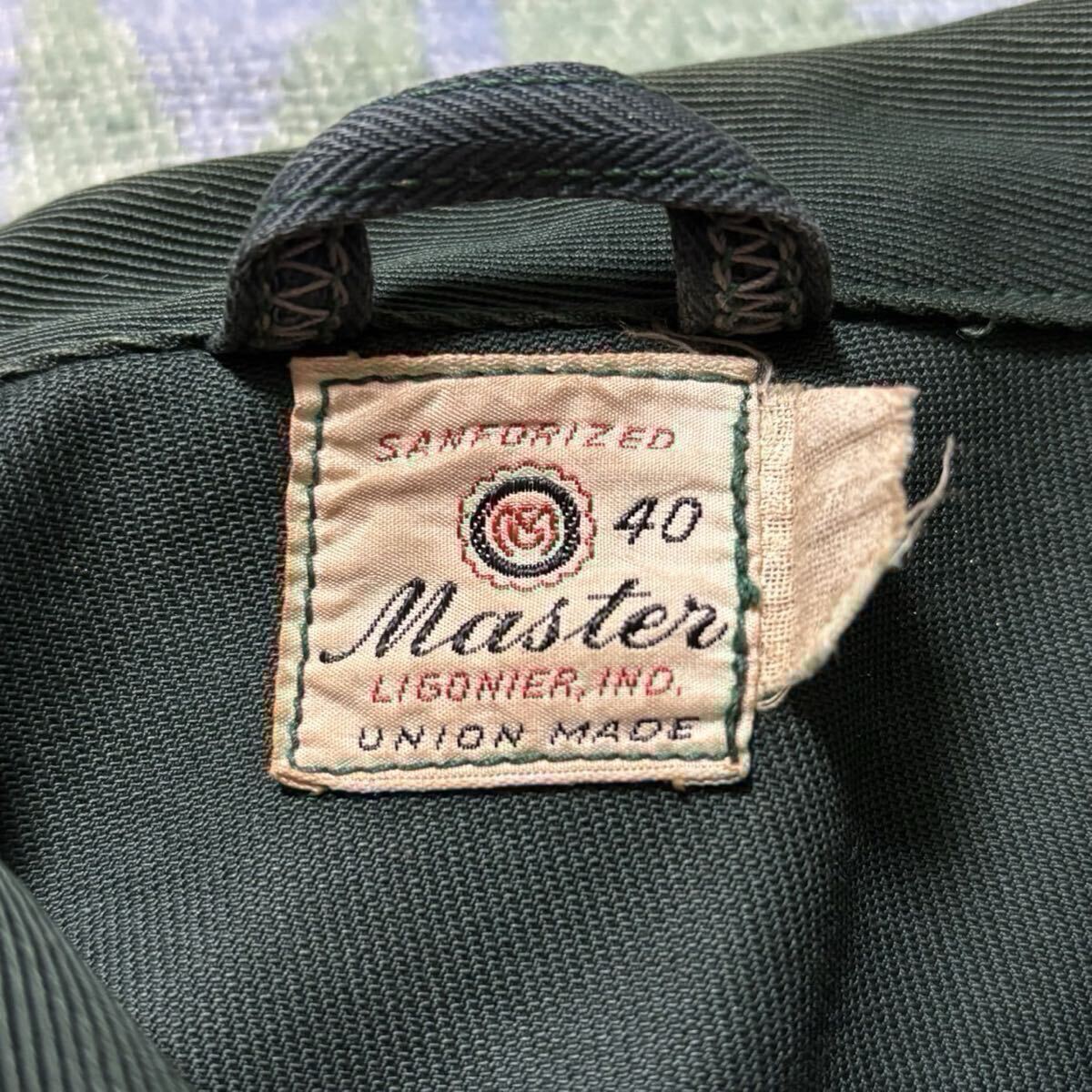【やや傷や汚れあり】超希少 MASTER GARMENT EMBROIDERY WIHP CODE WORK SPORTS JACKET ...