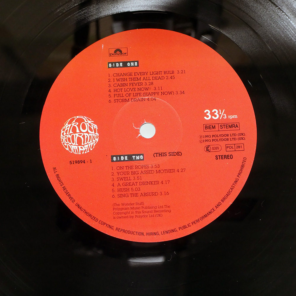 【目立った傷や汚れなし】UK盤 THE WONDER STUFF/CONSTRUCTION FOR THE MODERN IDIOT ...