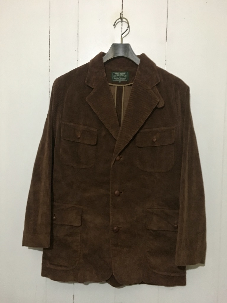 希少 80s 90s ビンテージ☆POLO Ralph Lauren COUNTRY ラルフローレン ポロカントリー コーデュロイテーラードジャケット 茶 11 チンスト の落札情報詳細 ...
