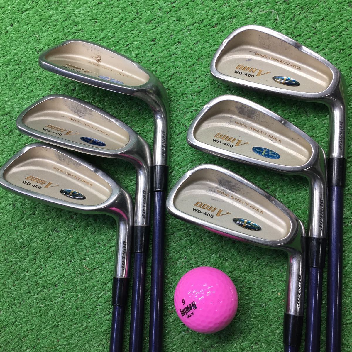 【やや傷や汚れあり】IS-231A DUNLOP DDHV WD-400 シャフトNAVIJECT フレックスR 6セット 全国送料無料の落札 ...