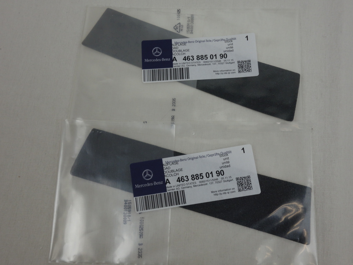 【新品】新品未使用 メルセデスベンツ Gクラス W463 純正 リア バンパー ステップシール A4638850190 2枚セット ブラックの ...