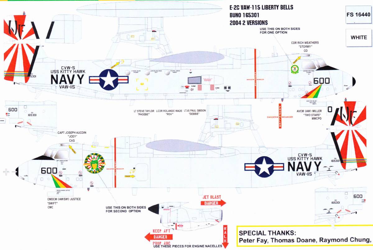 【新品】【Fightertown Decals】 E-2C Hawkeye VAW-115 Liberty Bells 1:48の落札情報詳細 ...