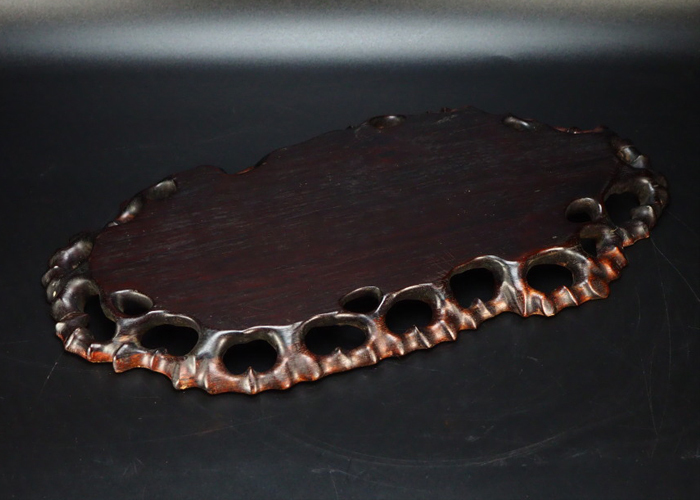 【治】唐木(紫檀)刳り貫き根木花台☆幅44cm 根木彫 香炉台 置台 RY83の落札情報詳細 - ヤフオク落札価格検索 オークフリー