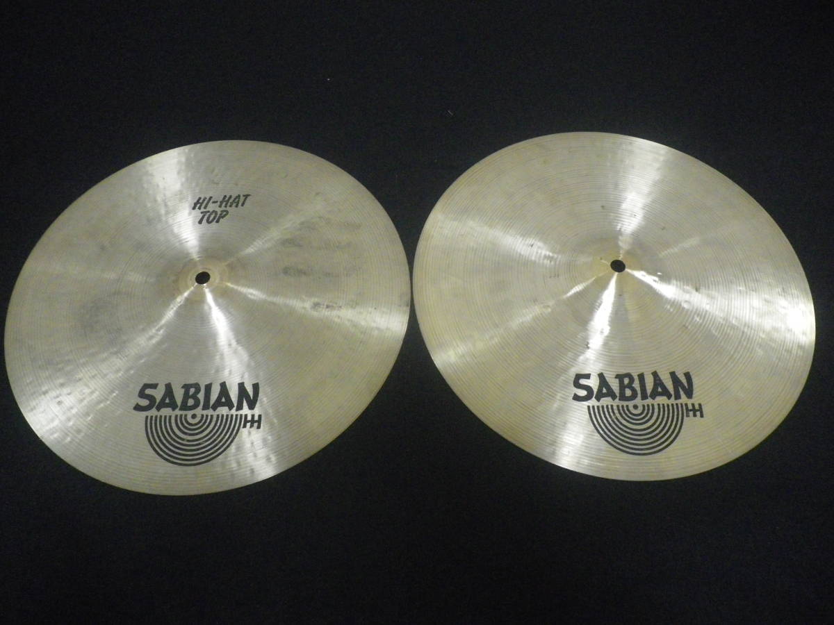 即決 送料無料 状態良 SABIAN 80s HH Pop logo 初期 セイビアン ポップロゴ 14 ハイハット ペア HIHAT ...