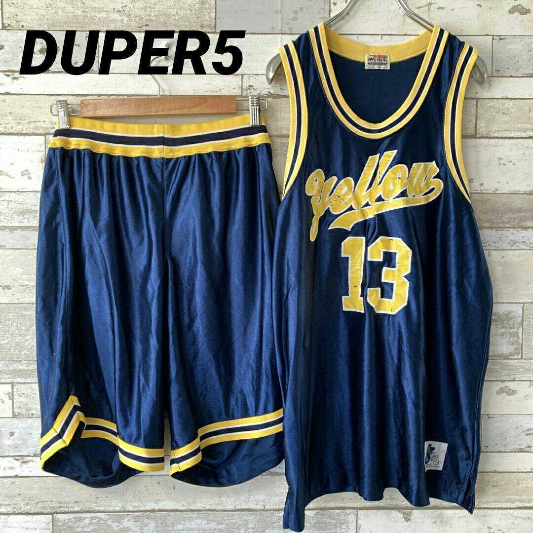 DUPER5 yellows #13 バスケットボール ユニフォームセット ネイビー LLの落札情報詳細 - ヤフオク落札価格検索 オークフリー