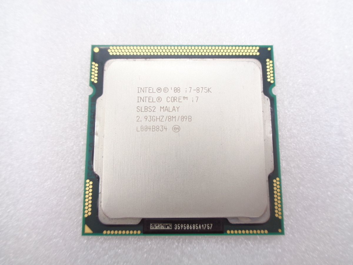 1円～ Intel Core i7-875K SLBS2 2.93GHz 中古動作品 の落札情報詳細| ヤフオク落札価格情報 オークフリー