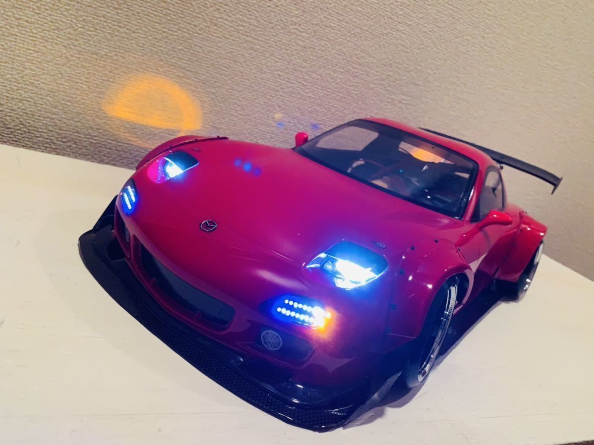 ボディのみ 1/10 タミヤ FD3S オーバーフェンダーリアウィング LED電飾付 未走行 (検 ヨコモ タミヤ ラジドリ ドリパケ YD2の落札情報詳細 - ヤフオク落札価格検索 オークフリー