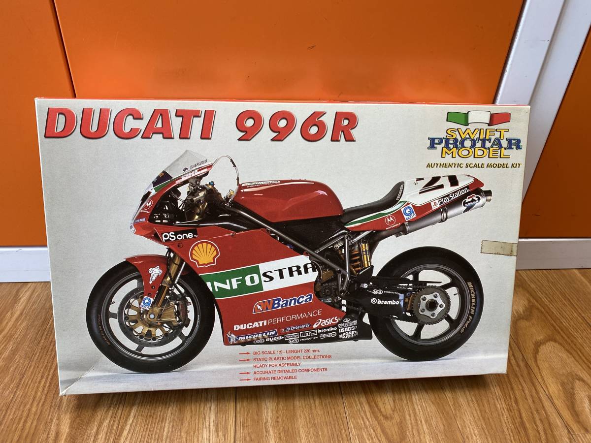 【新品】未組立て PROTAR SWIFT MODEL バイク プラモデル 1/9 DUCATI 996R SUPERBIKE 2001 の ...