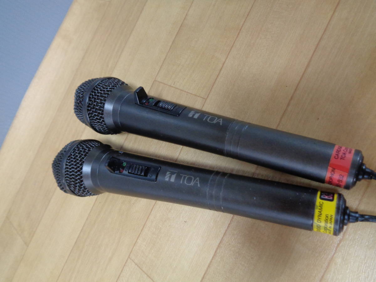 TOA ワイヤレスマイク WM-250-B32 B33ワイヤレスマイクロホン 2本セット ハンド形 マイク 800MHz帯 箱付の落札情報詳細 - Yahoo!オークション落札価格検索 オークフリー
