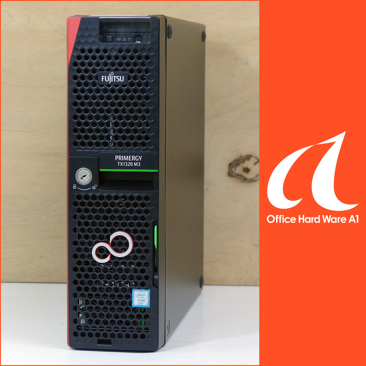 FUJITSU PRIMERGY TX1320 M3 2018年 省スペース型サーバ 4コア Xeon E3-1220 V6(3.00GHz ...