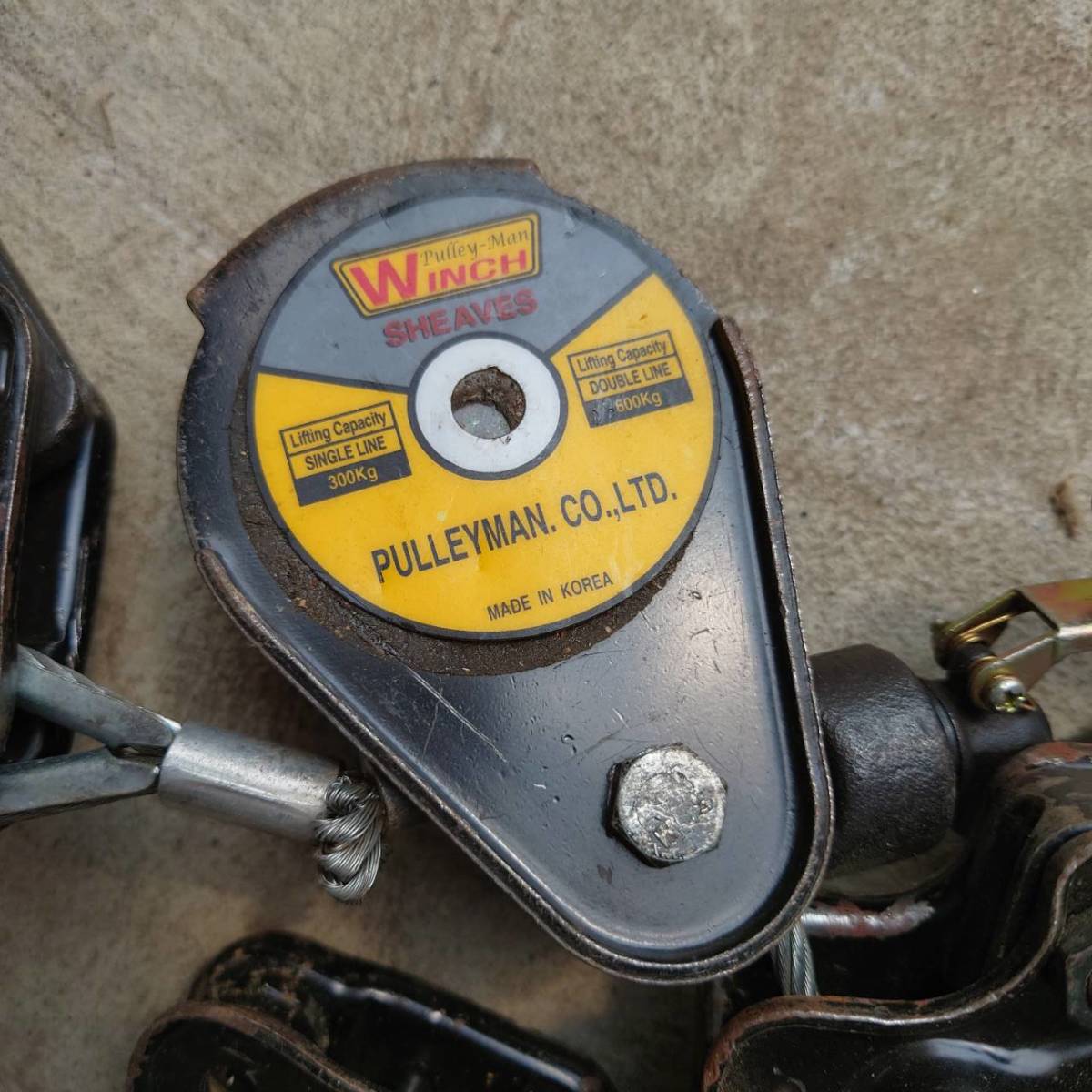 PulleyMan プーリーマン 電気 充電ドリル 荷揚げ 滑車 ウインチ 吊り上げ クレーンフック 手動 小型 軽量 ウインチ ダブル ...