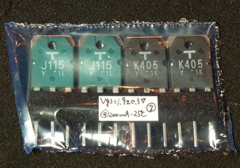 【新品】【送料無料】音響用MOSFET 2SJ115/2SK405 コンプリ★Vgs選別2組4個★Aの落札情報詳細 - Yahoo ...